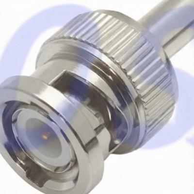 China 50 Ohm Straight BNC Plug Crimp Coaxial Connector Compatible with RG174 RG188 RG316 L-com BAC836B-74 for sale