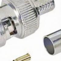 China 75 Ohm BNC M to RG59 CRIMP Cable Assembly Featuring L-com BAC027 for Coaxial Connection Applications for sale