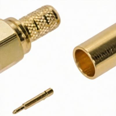 China L com bac03 g sma m rg58 crimp gold coaxial connector with 50 ohm impedance and durable construction for sale