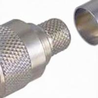 China UHF Male Crimp Connector L-com AUM-1402 Brass Nickel Shell and Center Contact with RoHS Certification for sale
