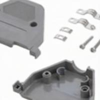 China Gray Flame Retardant Plastic Hood Clamp Assembly L-com SDC37G Male Gender Termination RoHS Compliant for sale