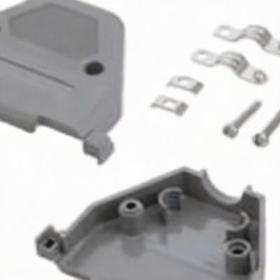 China Gray Flame Retardant Plastic Hood Clamp Assembly L-com SDC37G Male Gender Termination RoHS Compliant for sale