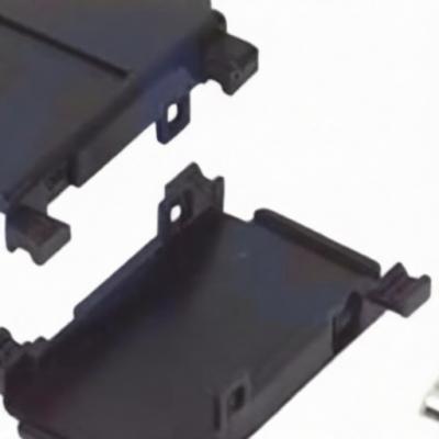 China Black ABS Plastic D Sub Half Height Covers L com DHP15B for 15 Position High Density Connectors for sale