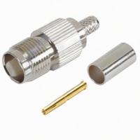 China TNC Female to RG58 Coaxial Crimp Connector L-com BAC513 Featuring Brass Ferrule and 50 Ohm Impedance for sale
