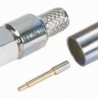 China SMA Male Crimp Connector L-com ASM-1504 for LMR240 Cable Featuring Nickel Plated Brass and Gold Pin for sale