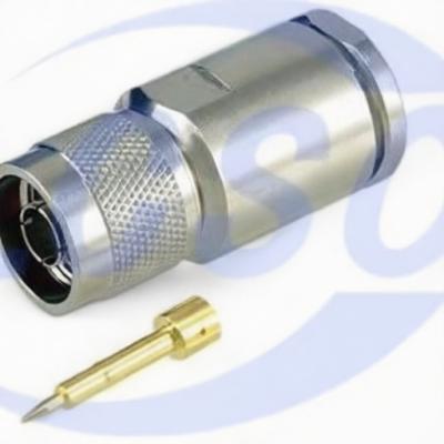 China High Voltage 50 Ohm Male Clamp Coaxial Connector L-com ANM-2602 with Brass Nickel Body Construction for sale