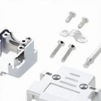 China Secure DB9 HDB15 connector enclosure with L-com SDRS09HOT metallized hood kit and steel screws included for sale
