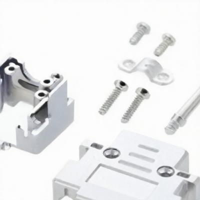 China Secure DB9 HDB15 connector enclosure with L-com SDRS09HOT metallized hood kit and steel screws included for sale