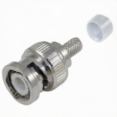China BNC Male Solderless Crimp Connector L-com ABM-1704 Designed for LMR195 Cable 50 Ohm DC to 4 GHz Range for sale