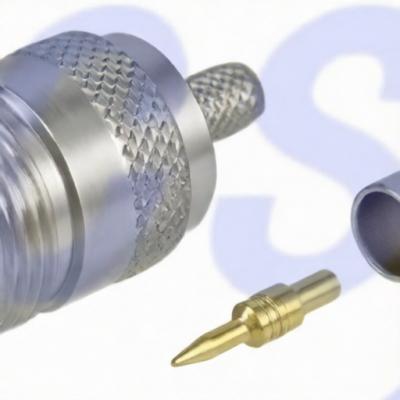 China Durable Type N Crimp Jack Connector L-com ARNJ-1700 for RG58 Cable 50 Ohm 0 to 6 GHz Frequency Range for sale