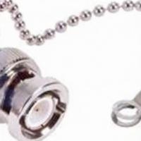 China Gold Plated Center Contact 50 Ohm BNC Plug Terminator with Chain and 1 Quarter Watt Resistor L-com USP-CTB50 for sale
