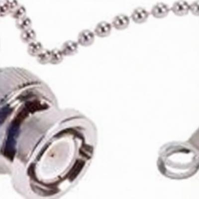 China Gold Plated Center Contact 50 Ohm BNC Plug Terminator with Chain and 1 Quarter Watt Resistor L-com USP-CTB50 for sale