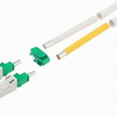 China Fiber optic cable assembly duplex LC APC connector 3.0mm single mode green L com FOC LCASM0230 0M00 for sale
