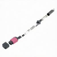 China Low Loss Ferrule MPO Male Connector 12 Fiber Multimode Short Boot Dust Cap Included L-com FOC-MPMMM1230-VISP0 for sale