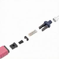China Violet MPO Connector Body 12 Fiber 4.0mm Multimode Fiber Short Boot Dust Cap L-com FOC-MPFMM1230-VIS00 for sale