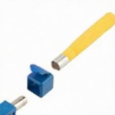 China LC Simplex Fiber Connector 2.0mm SMF Blue Color Short Boot Unibody Design Dust Cap L-com FOC-LCSM0120-0SU0 for sale