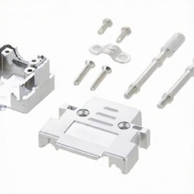 China D Sub hood kit with chrome plated ABS hood and nickel plated steel hardware L-com HKDB9MCLP included for sale