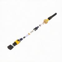 China MPO Connector Body Yellow SM Low Loss Ferrule Push Pull Boot L-com FOC-MPMSM1230-YLPP0 12 Fiber Single Mode for sale