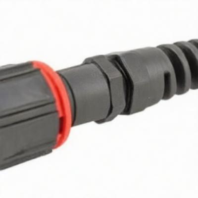 China MPO Male Connector with Lock Ring IP68 Dust Cover Fiber Cable 45 to 62 Millimeter L-com FOC-IPMM2M-S48N for sale
