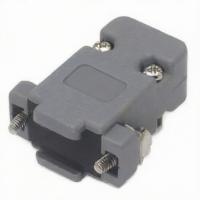 China Durable gray plastic D Subminiature hood kit L com SDC9G designed for male DB9 connector termination for sale