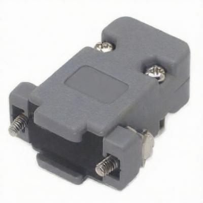 China Durable gray plastic D Subminiature hood kit L com SDC9G designed for male DB9 connector termination for sale