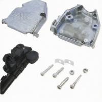 China Durable Die Cast Zinc Alloy Hood Kit L-com SDC25AG for 25 Pin Standard and 44 Pin High Density Connectors for sale