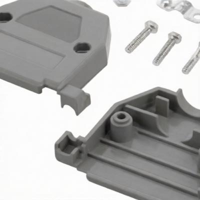 China Flame Retardant Plastic Hood Assembly Male Gender Termination L com SDC25G D Subminiature Gray Hood for sale