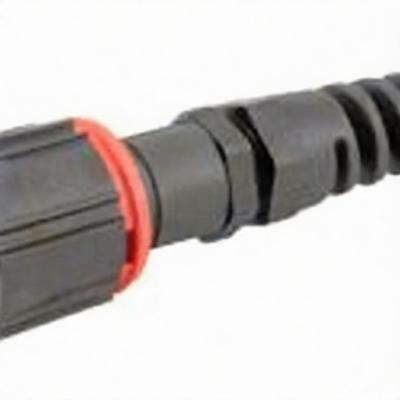 China IP68 rated fiber optic MPO female connector with lock ring and 48N cable length L-com FOC-IPMF1S-S48N for sale