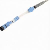 China Low loss MPO female connector body L-com FOC-MPFMM1230-AQ0P0 for 12 fiber multimode aqua 3.0mm cable for sale