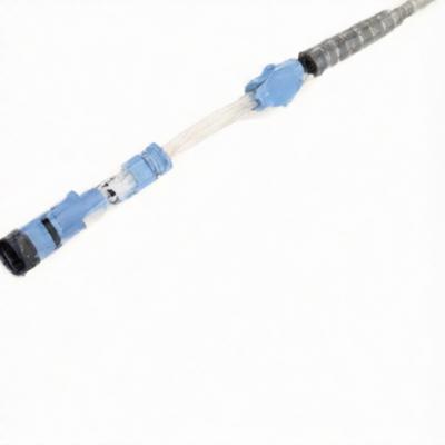 China Low loss MPO female connector body L-com FOC-MPFMM1230-AQ0P0 for 12 fiber multimode aqua 3.0mm cable for sale
