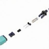 China MPO Male Connector 12 Fiber 4.0mm Multimode Aqua Short Boot L-com FOC-MPMMM1230-AQS00 for Secure Connections for sale