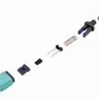 China MPO Male Connector 12 Fiber 4.0mm Multimode Aqua Short Boot L-com FOC-MPMMM1230-AQS00 for Secure Connections for sale