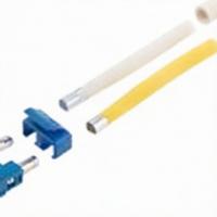 China LCOM FOC LCSM0220 0SU0 LC Duplex Fiber Optic Connector Blue Short Boot Unibody Design for 2.0mm SMF for sale