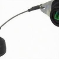 China Fiber Optic Receptacle with Dust Cap Closed L-com RLRJ121LC02E Duplex Green Color IP68 Rated Design for sale