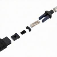 China MPO Connector Body Black Ferrule 12 Fiber 40mm Multimode Fiber L-com FOC-MPFMM1230-BKS00 Short Boot for sale