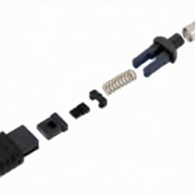 China MPO Connector Body Black Ferrule 12 Fiber 40mm Multimode Fiber L-com FOC-MPFMM1230-BKS00 Short Boot for sale