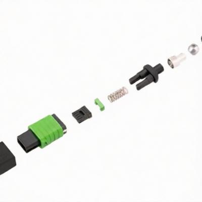 China Green sm ferrule mpo connector body 12 fiber L-com FOC-MPFSM1230-GRS00 4 millimeter cable fiber optic part for sale