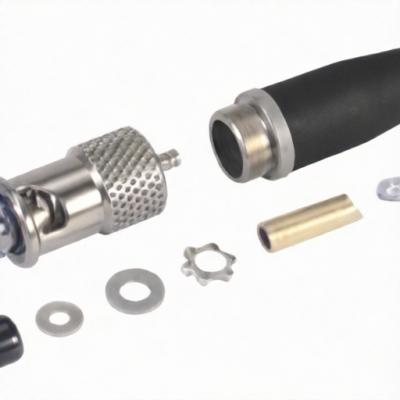 China Locking style single mode fiber optic connector assembly stainless steel L-com FOC-RSTSMLS1 with dust cap for sale
