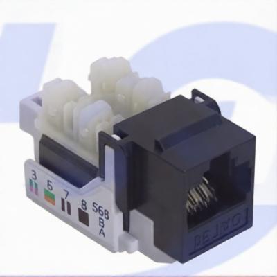 China CAT5E RJ45 110 Jack Black L-com UJ110C5E-BLK with Panel Opening 765 by 585 Millimeters and Cable Tie for sale