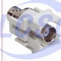 China 75 Ohm BNC to Keystone Jack Adapter L-com MJSCPBNC75-WT White Nickel Plated Brass Construction for sale