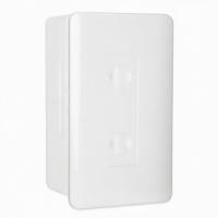China Dual RJ45 Wall Plate 47 by 28 Inches White ABS Thermoplastic UL94V0 L-com MWP402K-WT for Projection for sale