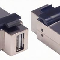 China USB Keystone A-A Adapter L-com UADKEY-AA Featuring UL94V-0 Rated ABS Housing and Nickel Plated Shell for sale