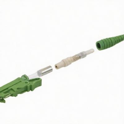 China Green Cable Single Mode APC E2000 Connector Kit 09mm Diameter Fiber Optic L-com FOCE2KSMAPCG-09 for sale