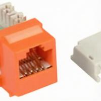 China Category 6 110 IDC Connector with Flame Retardant Housing and UL CSA Certification L-com MK110C6-ORN for sale