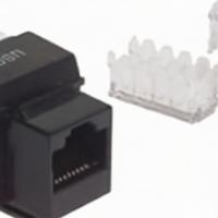 China telecommunication feed through coupler L-com EC1107B-USOC with phosphor bronze contacts and ABS housing for sale