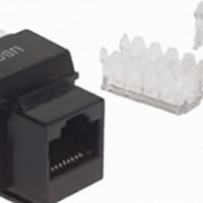 China telecommunication feed through coupler L-com EC1107B-USOC with phosphor bronze contacts and ABS housing for sale