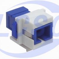 China SC to SC Coupler Blue with Keystone Insert White Dust Cap Assembled L-com MJSCPSC-WT Component for sale