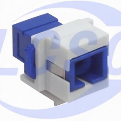 China SC to SC Coupler Blue with Keystone Insert White Dust Cap Assembled L-com MJSCPSC-WT Component for sale
