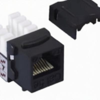China Durable ABS Housing RJ45 Cat5e Modular Jack L-com MJS110C5E-BLK for IDC 110 Punch Down Terminations for sale