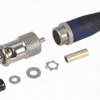 China Locking style multimode fiber optic connector stainless steel L-com FOC-RSTMMLS3 designed for cable diameter 25 to 30 millimeters for sale